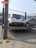 China Oil cylinder +Chain 4 post parking lift for 3 cars parking on one decker 6T 3750mm high for sale