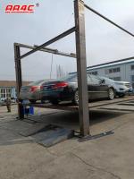 China Oil cylinder +Chain 4 post parking lift for 3 cars parking on one decker 6T 3750mm high for sale