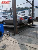 China Oil cylinder +Chain 4 post parking lift for 3 cars parking on one decker 6T 3750mm high for sale