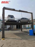 China Oil cylinder +Chain 4 post parking lift for 3 cars parking on one decker 6T 3750mm high for sale