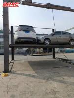 China Oil cylinder +Chain 4 post parking lift for 3 cars parking on one decker 6T 3750mm high for sale