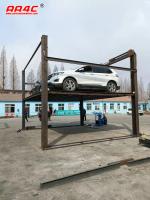 China Oil cylinder +Chain 4 post parking lift for 3 cars parking on one decker 6T 3750mm high for sale