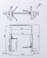 China AA4C  AA-2PCF50E  2 post lift overhead clearfoor electronic unlock 5.0T 2 stages column for sale