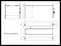 China AA4C 4 Post car Parking lift auto storage system vehicles parking for 2 cars 2m high 3.5T capacity for sale