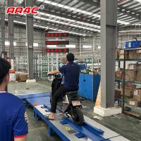 China Deliver to VN 2-wheeled motorcycles Centralized testing line include brake force axle load speedometer clamping wheel alignment headlight tester noise meter for sale