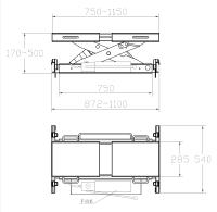 China AA4C Rolling Jack Works On 4 Columns Car Lift Jack Beam With Air Hydrualic Pump , Extensive Platform 7000lbs 3T for sale