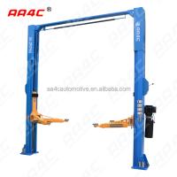 China 12000lbs 5.5T baseless clearfloor hydraulic single point manual unlock  2 post vehicle lift for sale