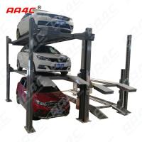 China AA4C 4 post parking lift high rise four post parking hoist 3 cars parking auto hoist vehicle ramp for sale