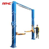 China AA4C 10000lbs 4.5T Hydraulic Overhead Clearfloor Single Point Manual Unlock 2 Post Vehicle Lift for sale