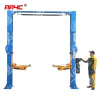 China AA4C 10000lbs 4.5T Hydraulic Overhead Clearfloor Single Point Manual Unlock 2 Post Vehicle Lift for sale