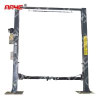 China 3.2T 4T 5T 2 Post Overhead Car Lift For 11 Foot Ceiling Electrical Unlock Baseless for sale