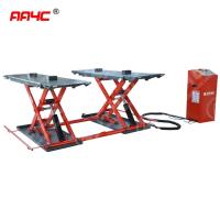 China AA4C mid rise scissor lift auto lift vehicle ramp car lift 1M high 3T capacity pneumatic unlock  AA-TCL3100 for sale