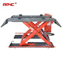 China AA4C mid rise scissor lift auto lift vehicle ramp car lift 1M high 3T capacity pneumatic unlock  AA-TCL3100 for sale
