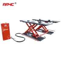 China AA4C mid rise scissor lift auto lift vehicle ramp car lift 1M high 3T capacity pneumatic unlock  AA-TCL3100 for sale