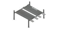 China AA4C  2+2  4 cars parking lift  4 post vehicle lift auto storage system auto parking system for sale