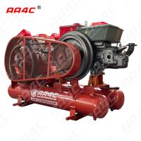 China AA4C Reciprocating Portable mining industry piston diesel air compressor outdoor air pump workshop air source AA-W1.8/5 for sale