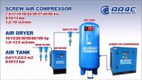 China AA4C  split type 7.5kw Screw air compressor air pump air source in workshop tire inflate pump reciprocating direct drive for sale