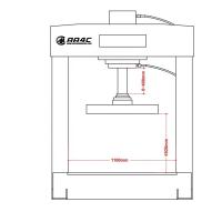 China AA4C 75T-200T  H Frame  Solid forklift tire Press Machine  Tire changing Machine Hydraulic tire press for sale