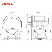 China AA4C 1200L Industrial sandblasting cabinet rust removing sandblaster heavy duty sandblast cabinet   AA-SBC1200 for sale