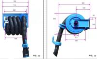 China Retractable Portable Vehicle Exhaust Removal Systems Exhaust Extraction Hose Reel 125mm for sale