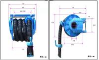 China Engine Portable Diesel Exhaust Extraction Systems Car Vehicle Exhaust Hose Reel for sale