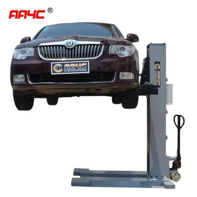 China hydraulic mobile single post car lift Electrical released AASP-YY2.5E for sale