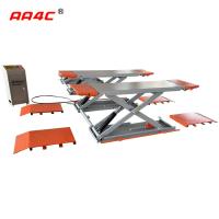 China 4T 1.2M Auto Scissor Vehicle Lift Four Cylinder Hydraulic With Extensive Ramp for sale