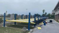 China AA4C Outdoor 4 Post Car Parking Lift 4T Capacity 2.2kw Electrical Unlock for sale