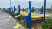 China AA4C Outdoor 4 Post Car Parking Lift 4T Capacity 2.2kw Electrical Unlock for sale