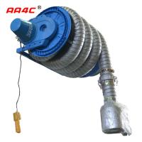 China High Temp Motorized Vehicle Exhaust Hose Reel With Fans Customized Nozzle for sale