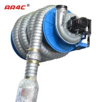 China High Temp Motorized Vehicle Exhaust Hose Reel With Fans Customized Nozzle for sale