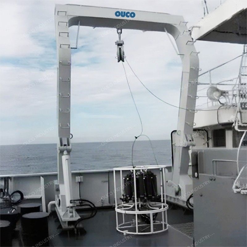 OUCO 30-Ton Marine A-Frame Crane Operation