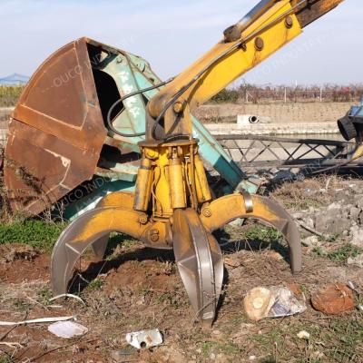 China Orange Peel Hydraulic Scrap Grab For Excavator Rotating Excavator for sale