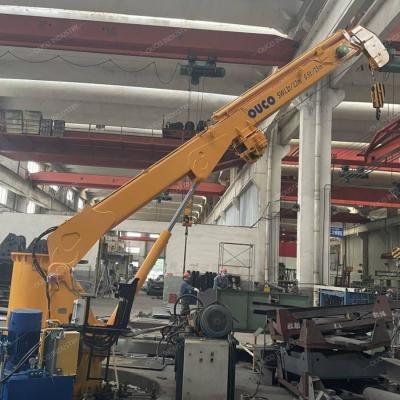 China High Performance 0.5 Ton Telescopic Boom Crane For Offshore Support Vessels for sale