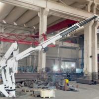 China Innovative 0.5 Ton Provision Crane Knuckle And Telescopic Boom On Ship for sale