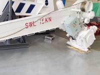 China 14 KN Hydraulic Single Arm Slewing Davit For Rescue Boat for sale