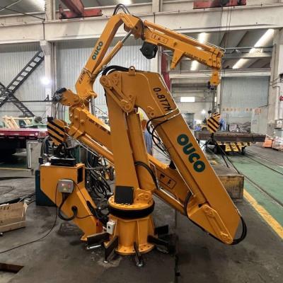 China Two 0.8T7M Hydraulic Knuckle and Foldable Boom Crane for sale