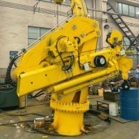 China 3.5T10M knuckle telescopic boom ship deck marine crane for sale