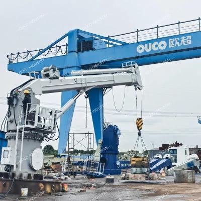 China 12T10M Hydraulic Telescopic Dock Crane for sale