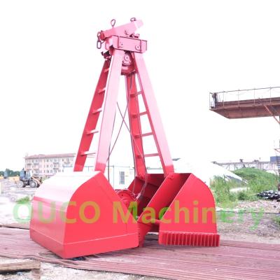 China 5 CBM 2 Rope Bulk Cargo Hydraulic Clamshell Grab for sale