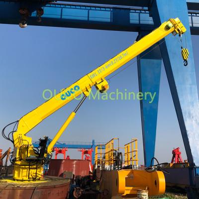 China CCS Steel Lifting cargoes 20M 0.2T Telescopic Boom Crane for sale