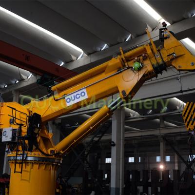 China CCS Roof 8T Telescopic Boom 15M Marine Deck Crane for sale