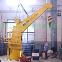 China Fixed Boom 4T Pedestal 2.6M Jib Ship Deck Cranes for sale