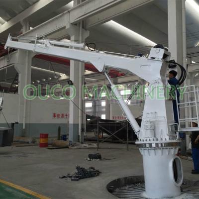 China Yacht 2t 10m Telescopic Boom Hydraulic Deck Crane for sale