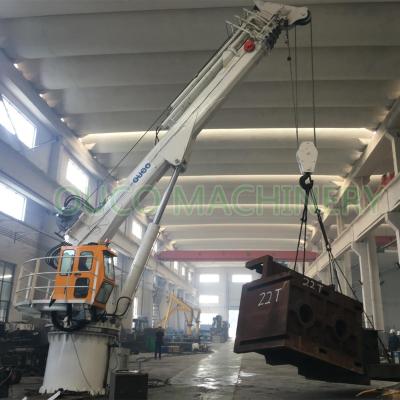 China Marine Hydraulic 3t 30m White Telescopic Boom Crane for sale