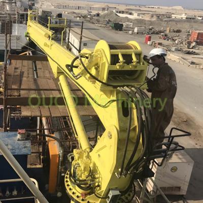 China 1.5t Pedestal 15M Electrical Telescopic Hydraulic Crane for sale