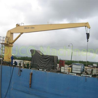 China 13.5m Fixed Boom 5t CCS Hydraulic Jib Marine Cranes for sale