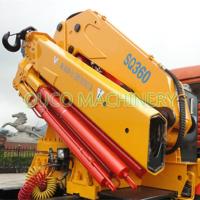 China Yellow Cormach 10t Foldable Boom Lorry Mounted Crane for sale
