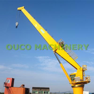 China 25t 20m Cargo CE Marine Cranes With Straight Boom for sale