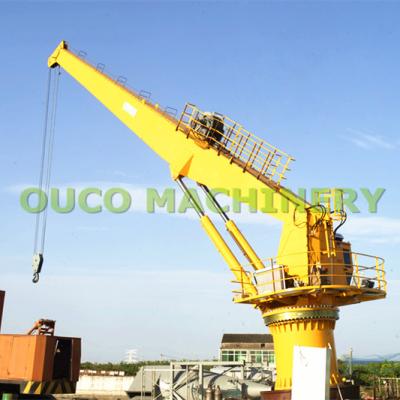 China High Strength Steel Stiff Arm 25t 20m Marine Cranes For Cargo Lifting for sale